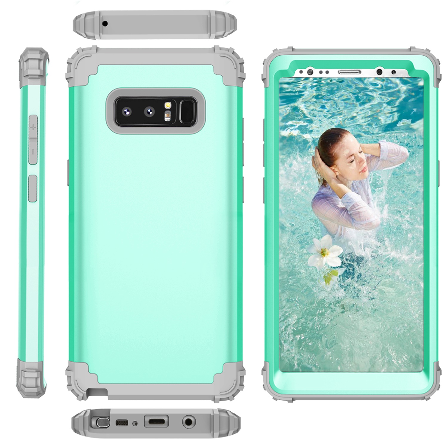 JTCASES for Samsung Galaxy Note 8 Case, Drop Resistant Corners ...