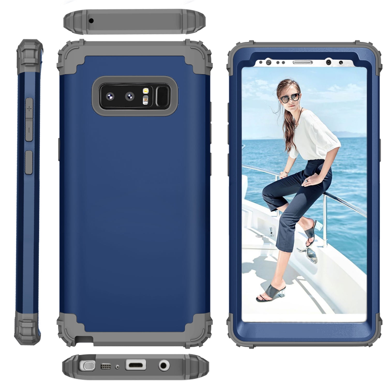 JTCASES for Samsung Galaxy Note 8 Case, Drop Resistant Corners ...