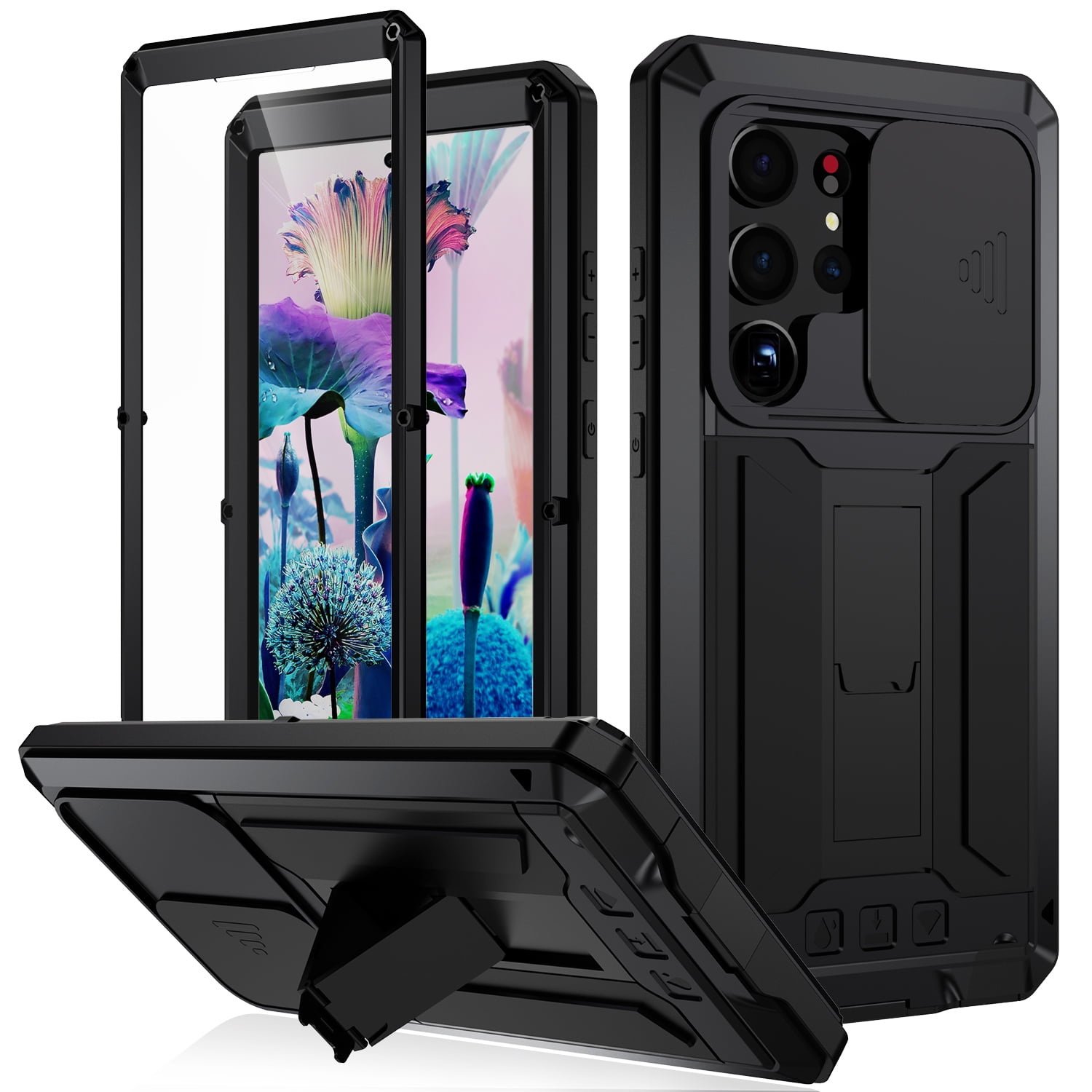 JTCASES for Samsung Galaxy S22 Ultra Case with Lens Sliding Window ...