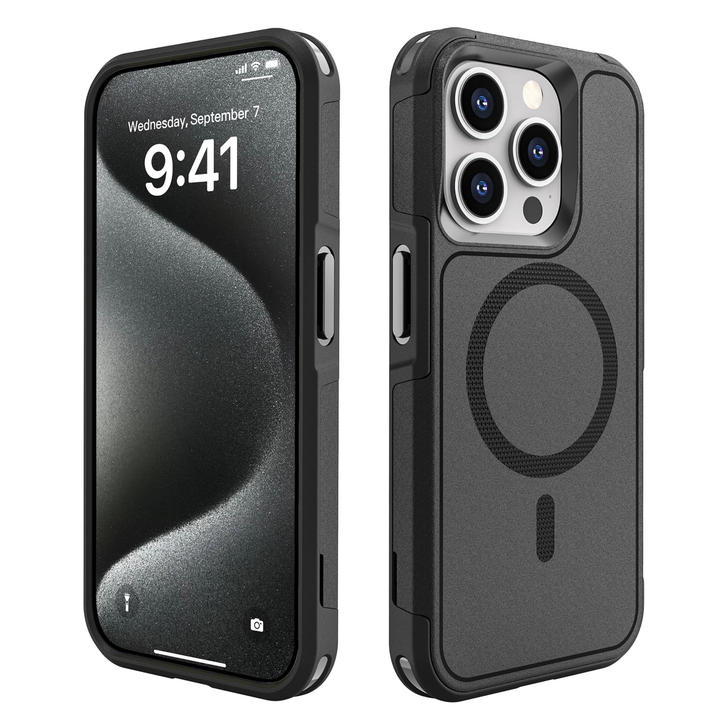 JTCASES for iPhone 13 Pro Max Case, Rugged PC Magnetic, Support MagSafe ...