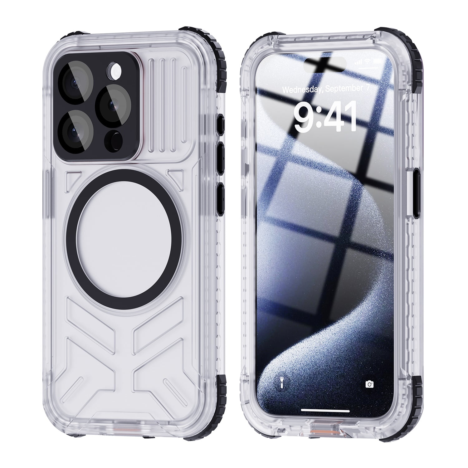 JTCASES for iPhone 15 Pro Case, Waterproof Lens Frame Protection ...