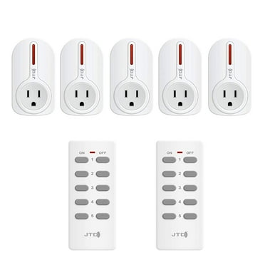 Link2Home Electric Wall Controller: 5-Pack Wireless Outlet Switch with ...