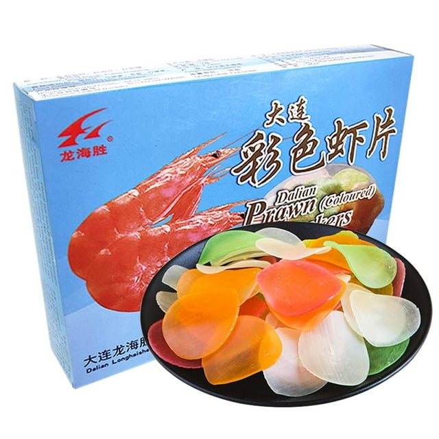 JTEDZI Uncooked Prawn Chips IRF13 6.35 oz / 180g, Colored Shrimp Chips ...