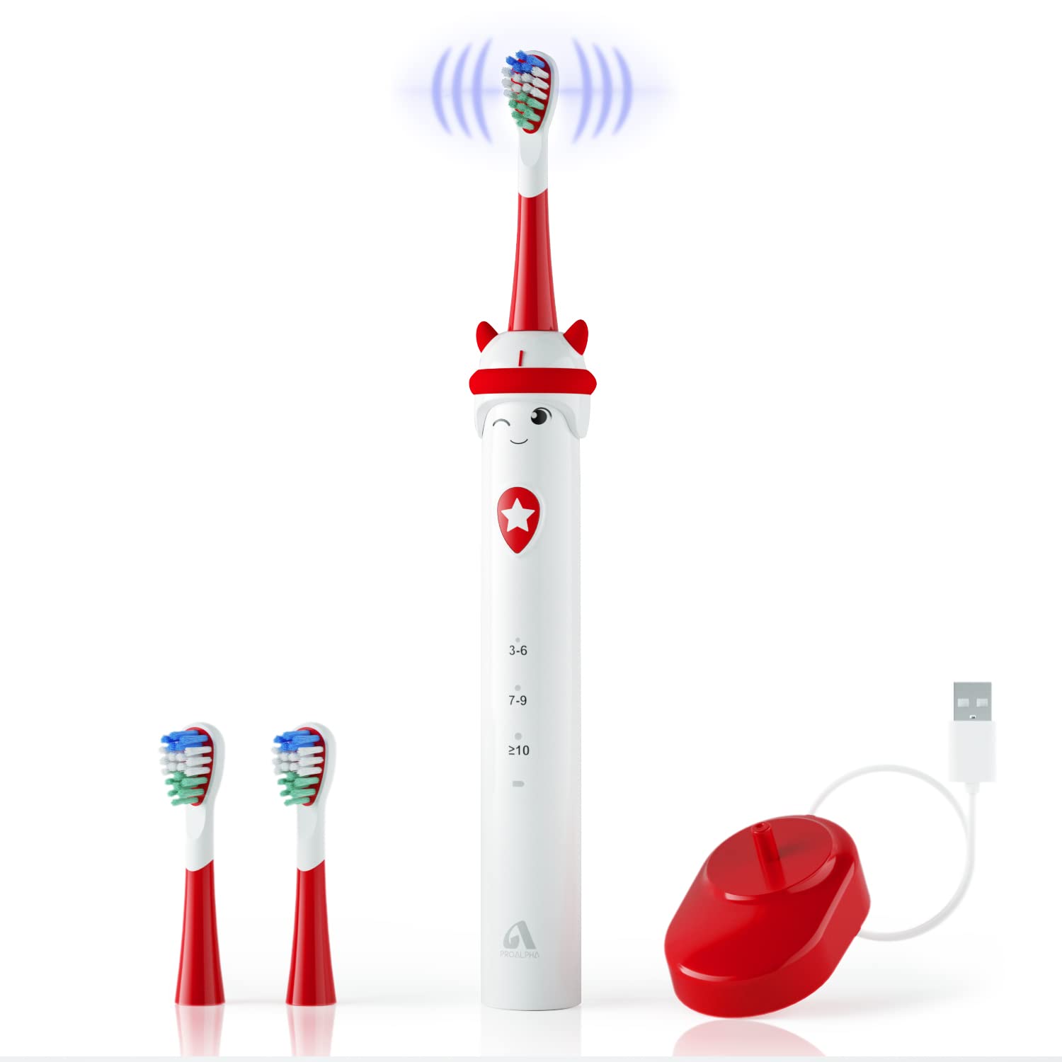 JTF Kids Electric Toothbrush-for Ages 3-12, Rechargeable Electric ...