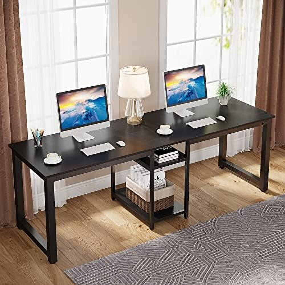 JTFCXD 78 Inches Computer Desk Extra Large Two Person Office Desk with ...