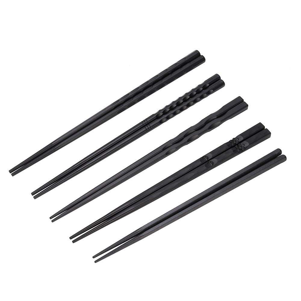 JTHNC 1 Pair Japanese Chopsticks Alloy Non- Sticks Set Chinese Plate ...