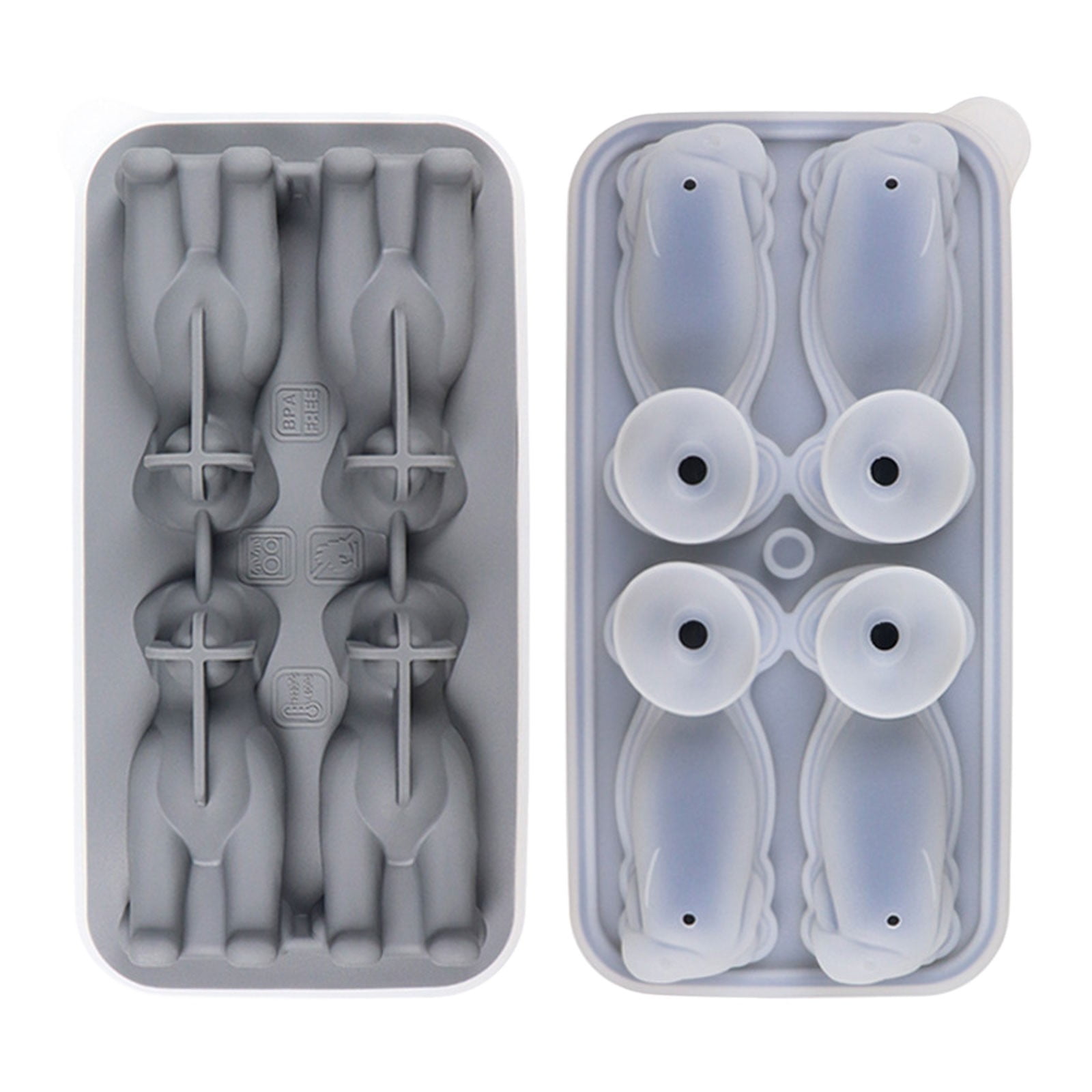 JTHNC Cute Mould Dog Shapes Tray Silicone Ice Mould Shapes Make 4 Ice ...