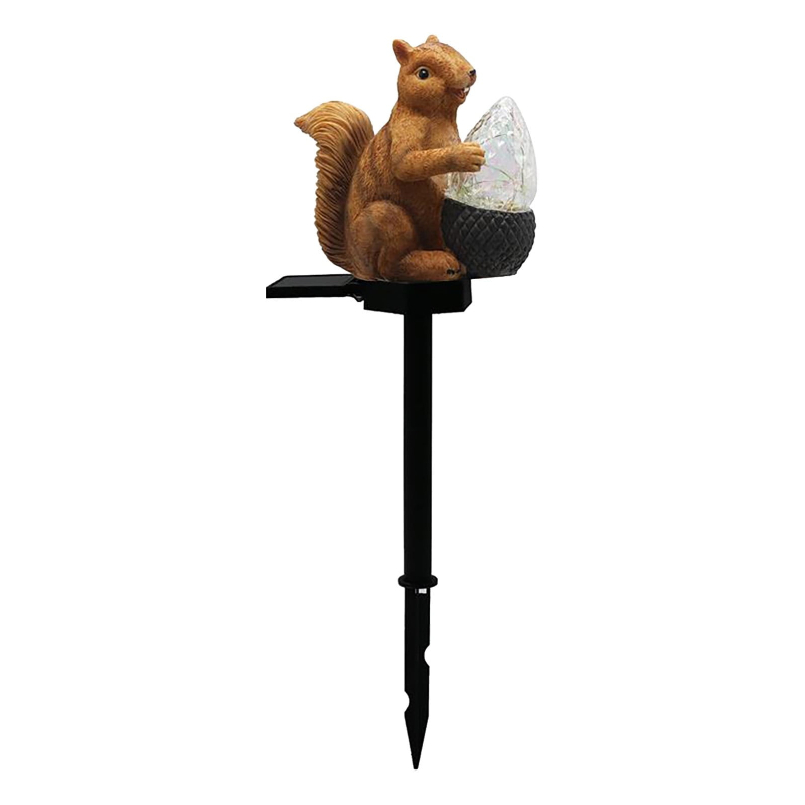 JTHNC Solar Squirrel Floor Insertion Lamp Resin Courtyard Decoration ...