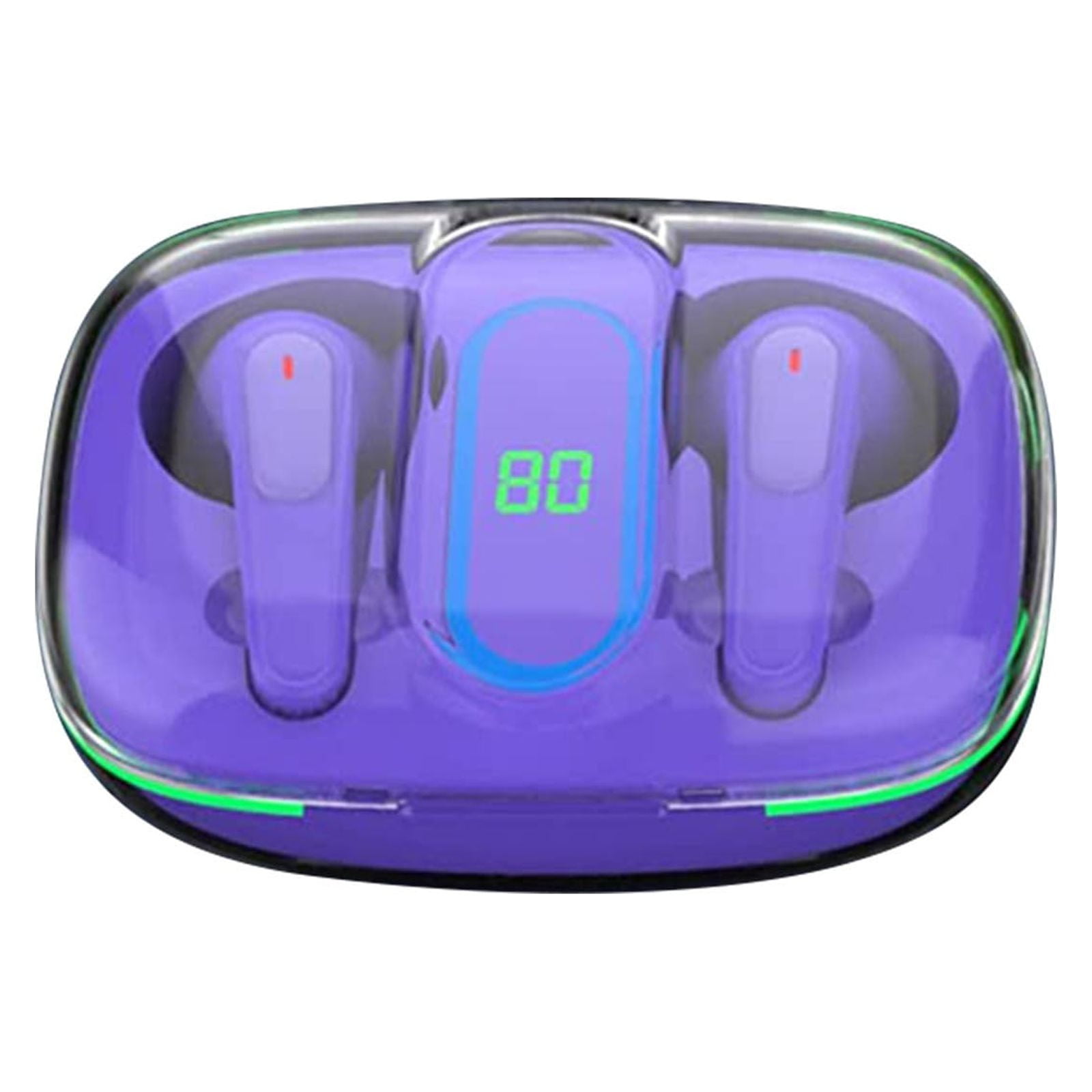 JTHNC Wireless Headphones In Ear Stereo Earbuds LED Digital Charging ...