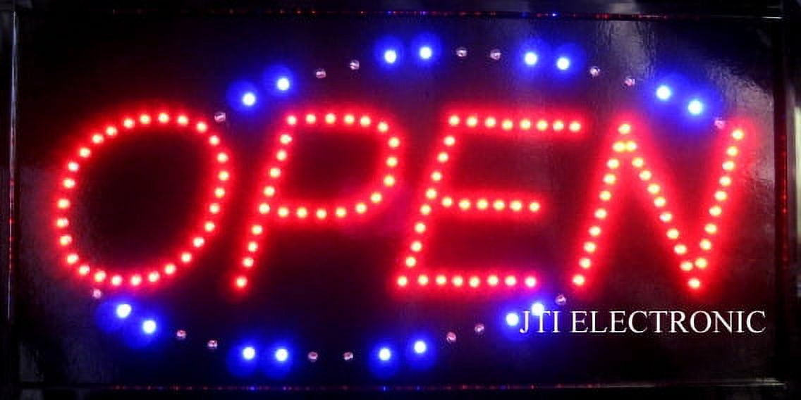 JTI New Bright LED Light OPEN Sign Animated For Business Office Store ...