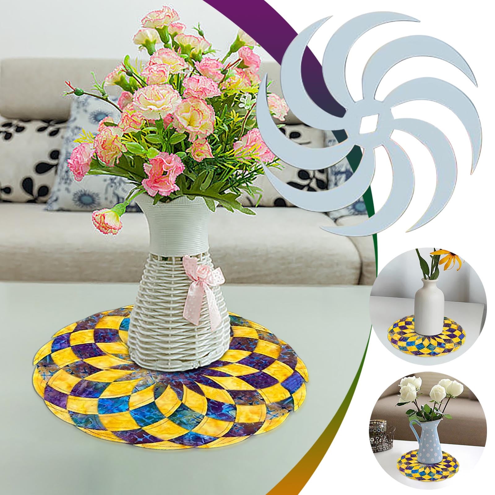 JTNeq Table Mat Template DIY Ruler Dining Table Placemat with Measuring ...