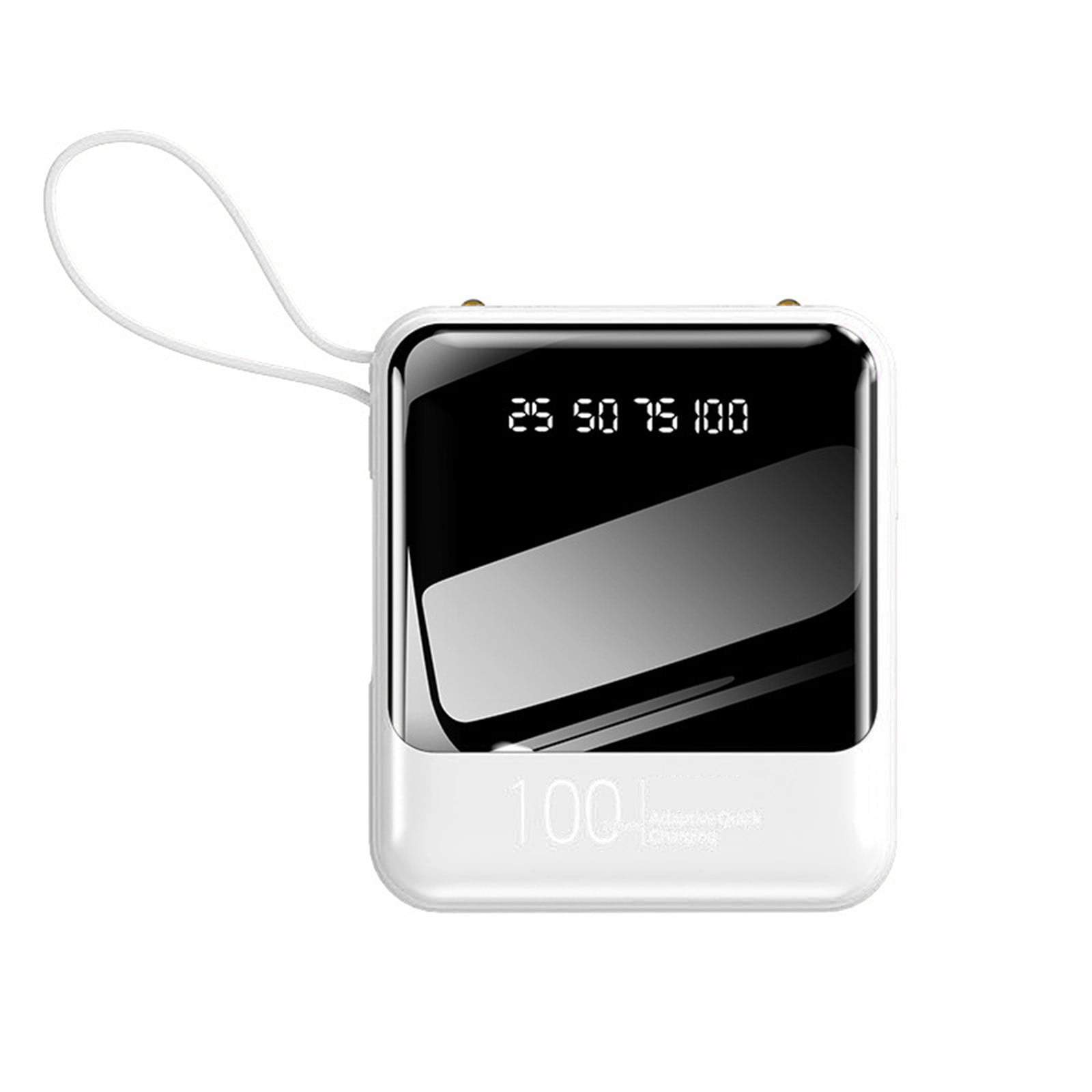 JTNeq Versatile 10000mAh Portable Charger with Built-In Cables for ...