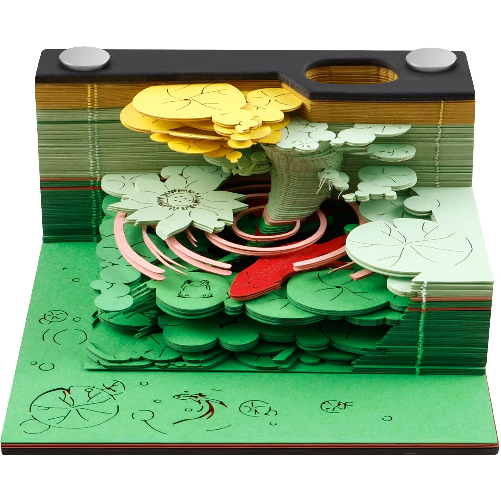 JTNero 3D Desk Note Pad 3D Good Luck Koi Note Pad Tear-Away 3D Art Note ...