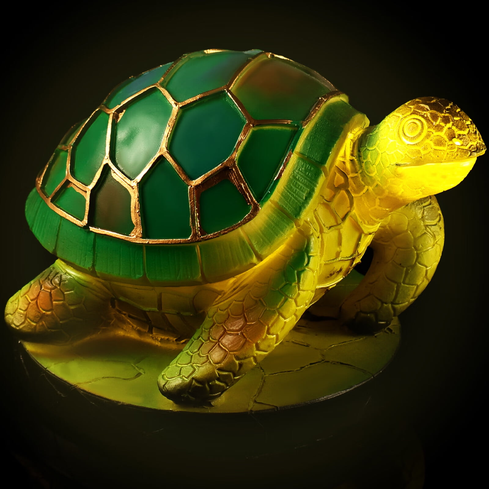 JTNero Animal Table Lamp Series Resin Stained Glass Creature Lamp Retro ...