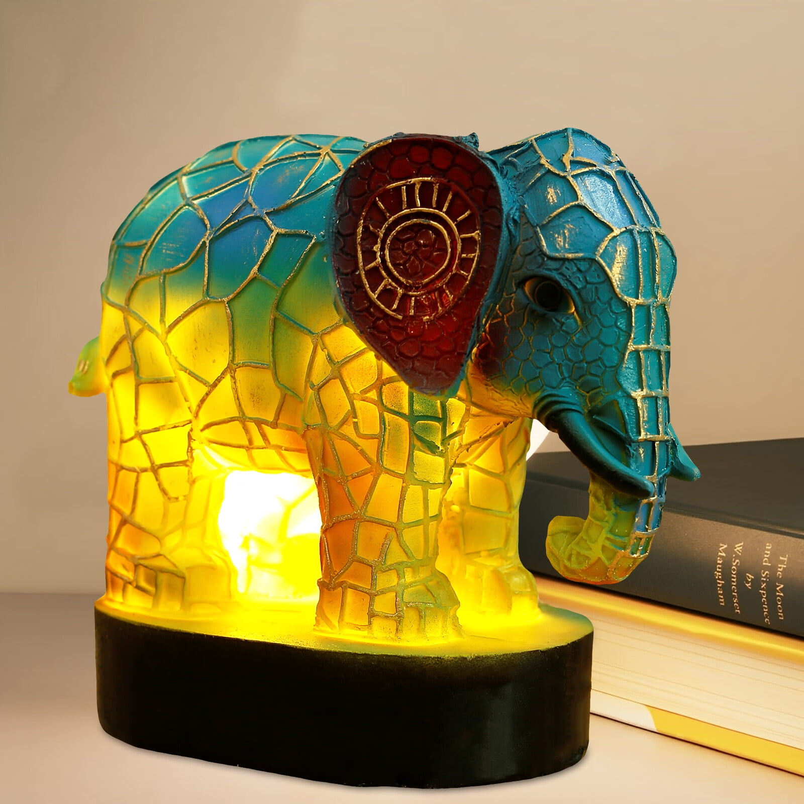 JTNero Animal Table Lamp Stained Resin Table Light Retro Creative ...