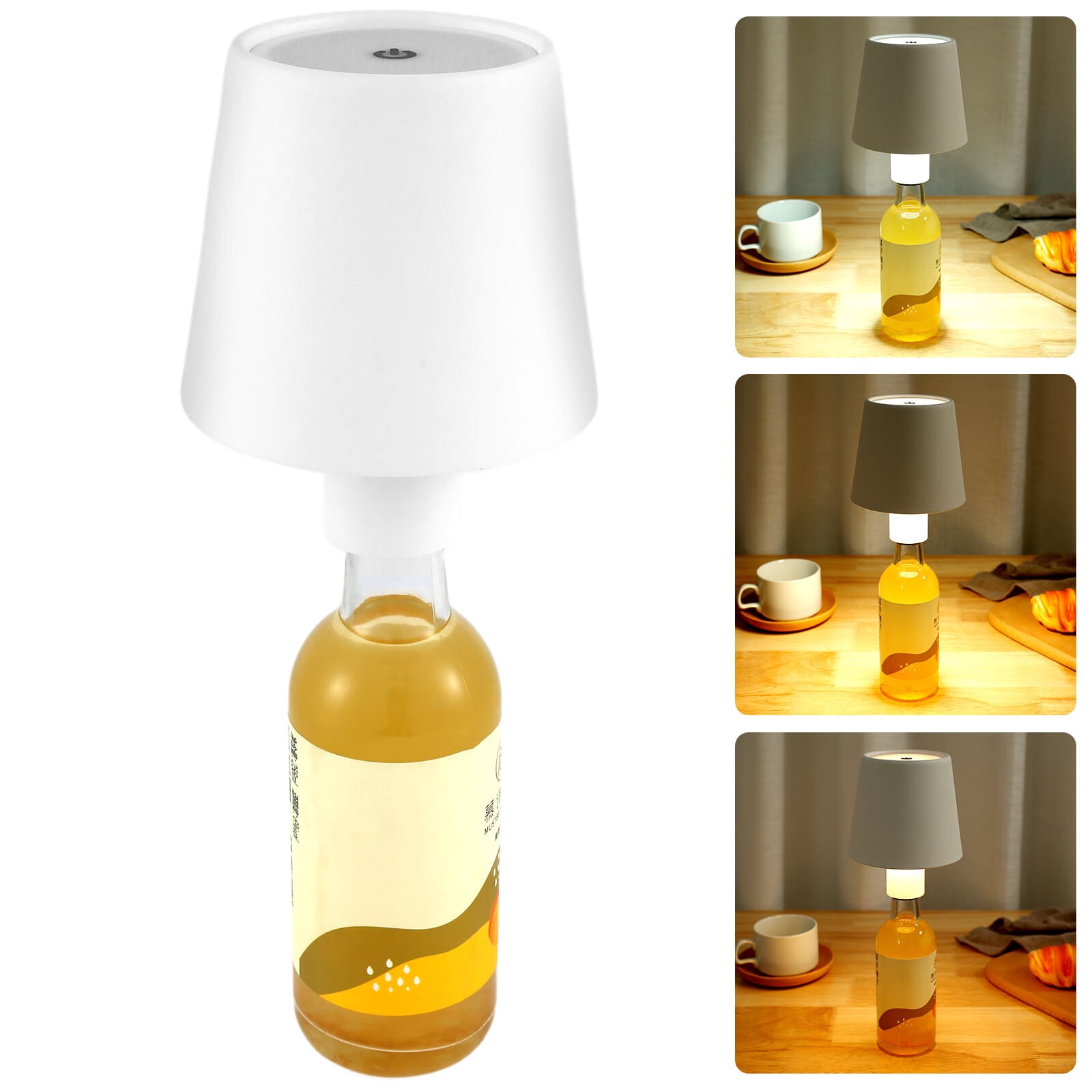 JTNero LED Wine Bottle Lamp 3 Colors Dimmable Wine Bottle Light Touch ...