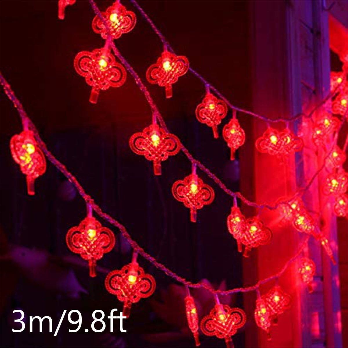 JTNero Spring Festival Lights Outdoor Waterproof Red Lantern String ...