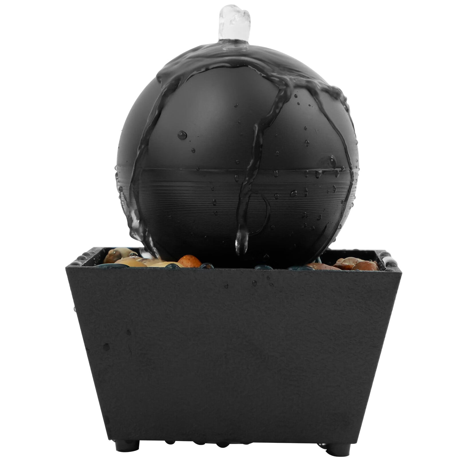 JTNero Tabletop Fountain with Light Battery/USB Operated Mini Indoor ...