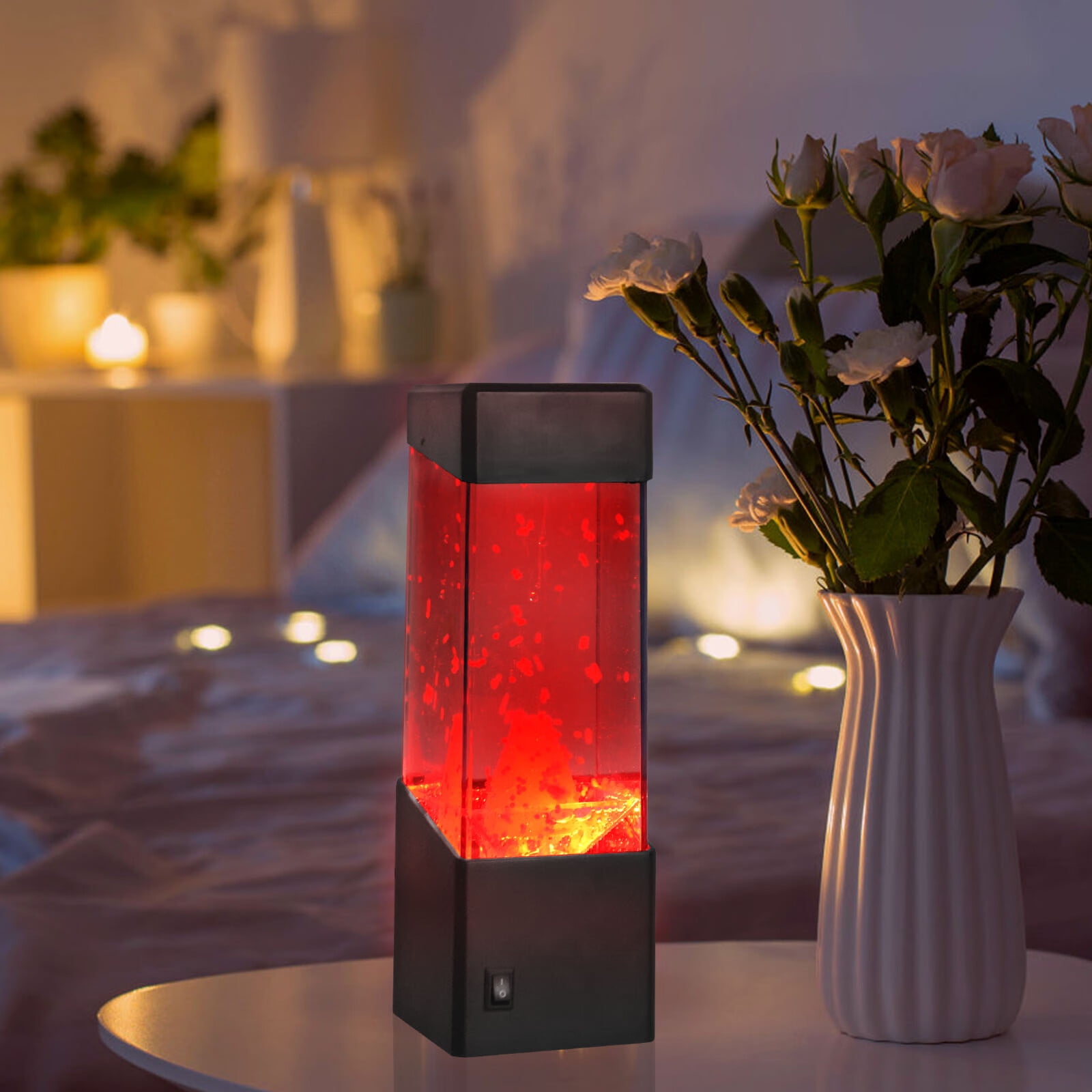 JTNero Volcano Lava Lamp USB/Battery Operated Volcano Night Light Multi ...