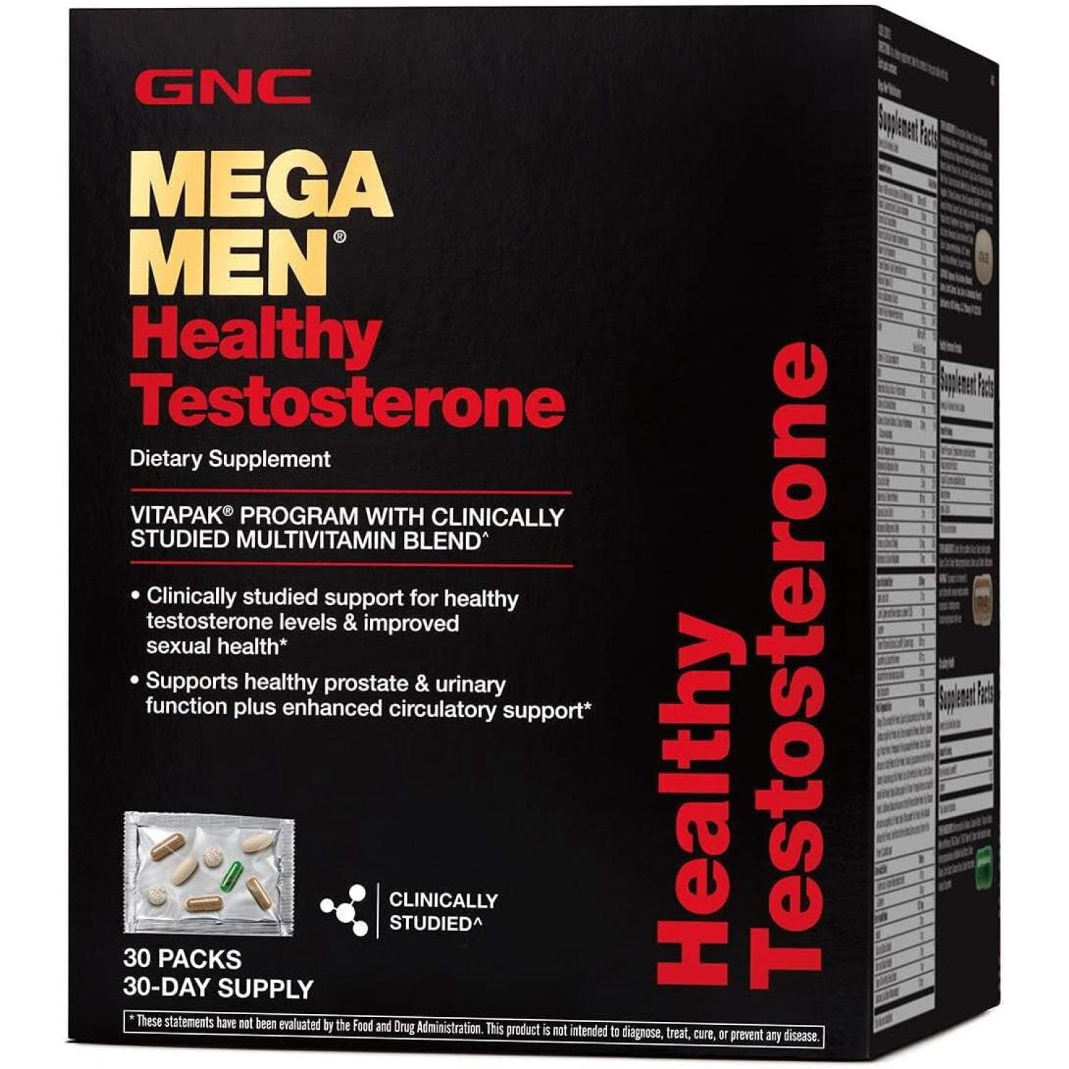 JTSF Mega Men Healthy Testosterone Vitapak Program - 30 Vitapaks ...