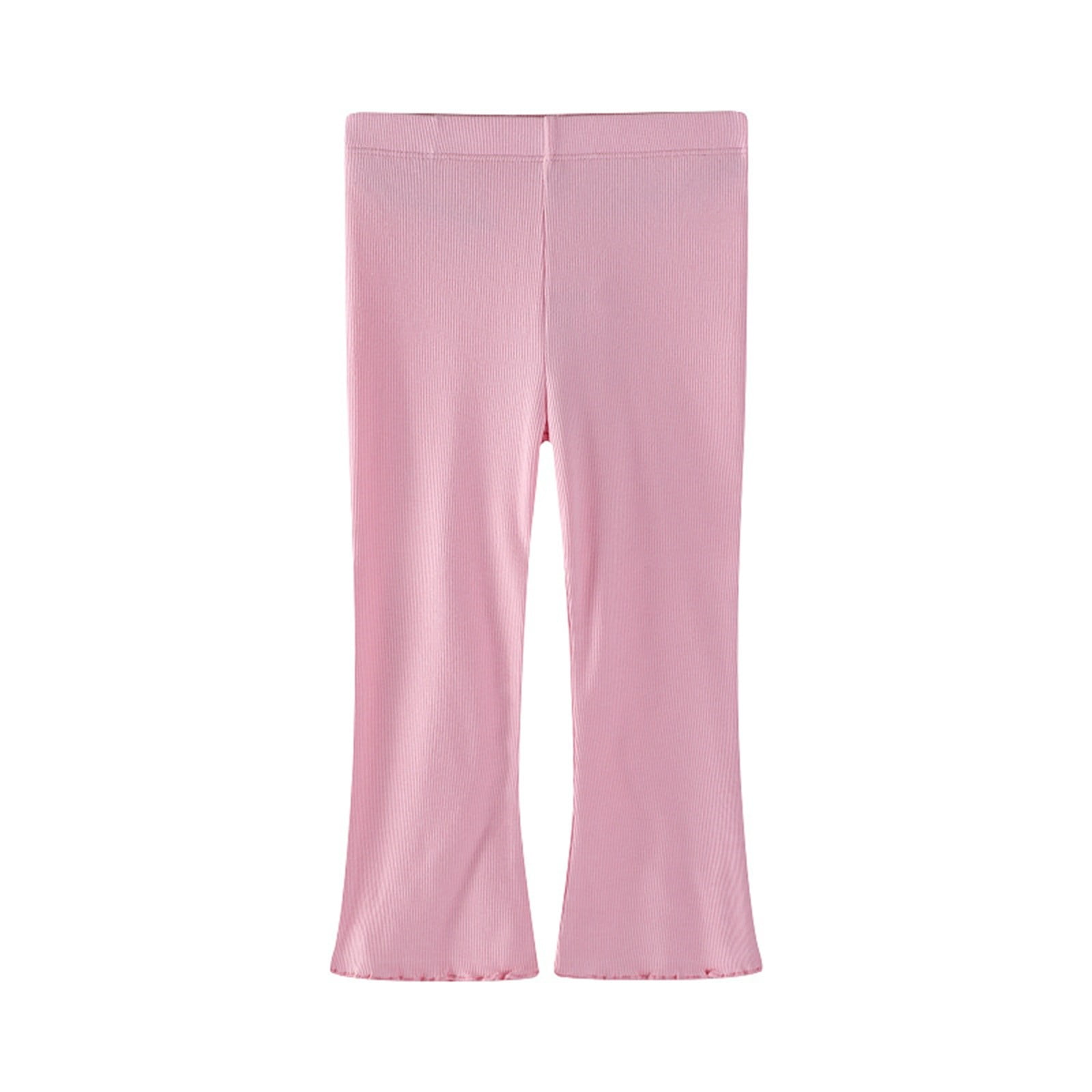 JTSRKL Kids Girls Cotton Flare Leggings Mid Rise Bell Bottoms Cute ...