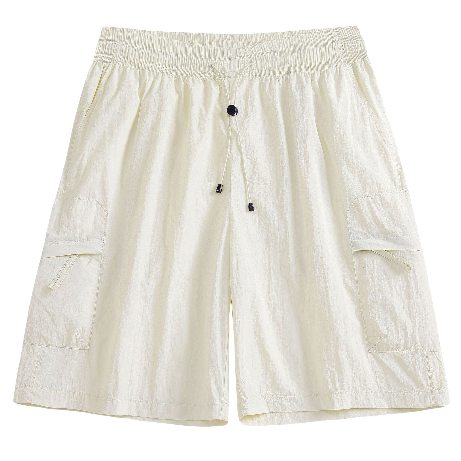 JTSRKL Mens Loose Quick Dry Shorts Elastic Drawstring Waist Solid Short ...