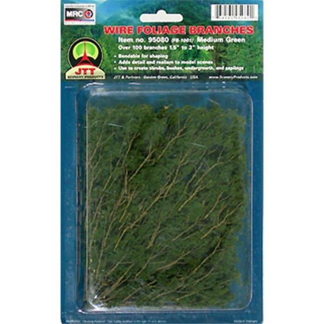 JTT Scenery Products Wire Branches Med Green 1.5-3 JTT95519 Train ...