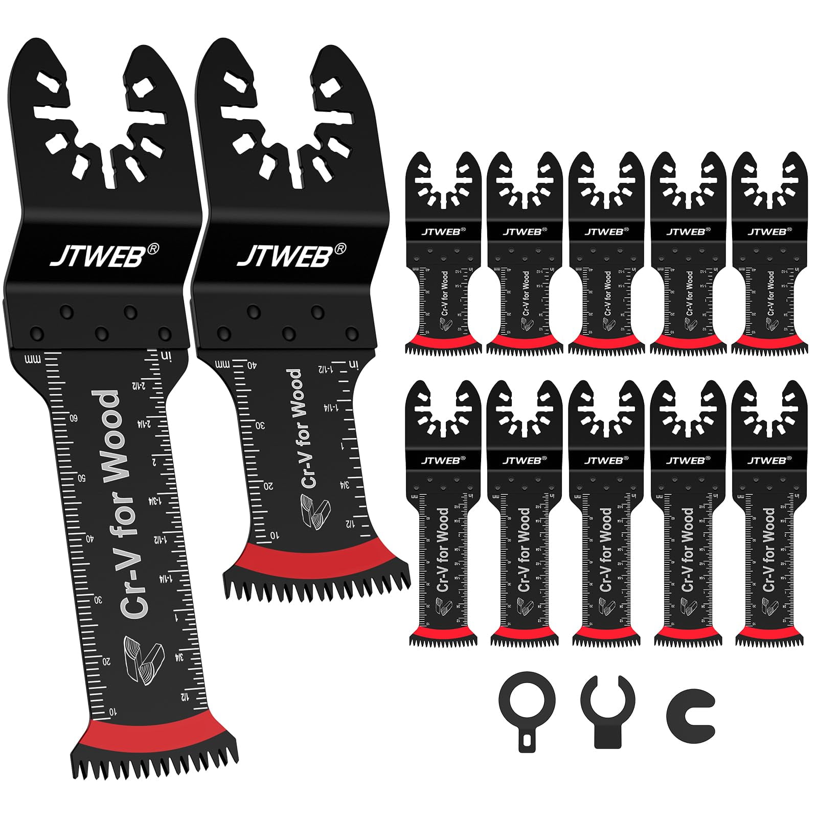JTWEB Japanese Tooth Oscillating Saw Blades Wood, 12PCS Extra-Long ...
