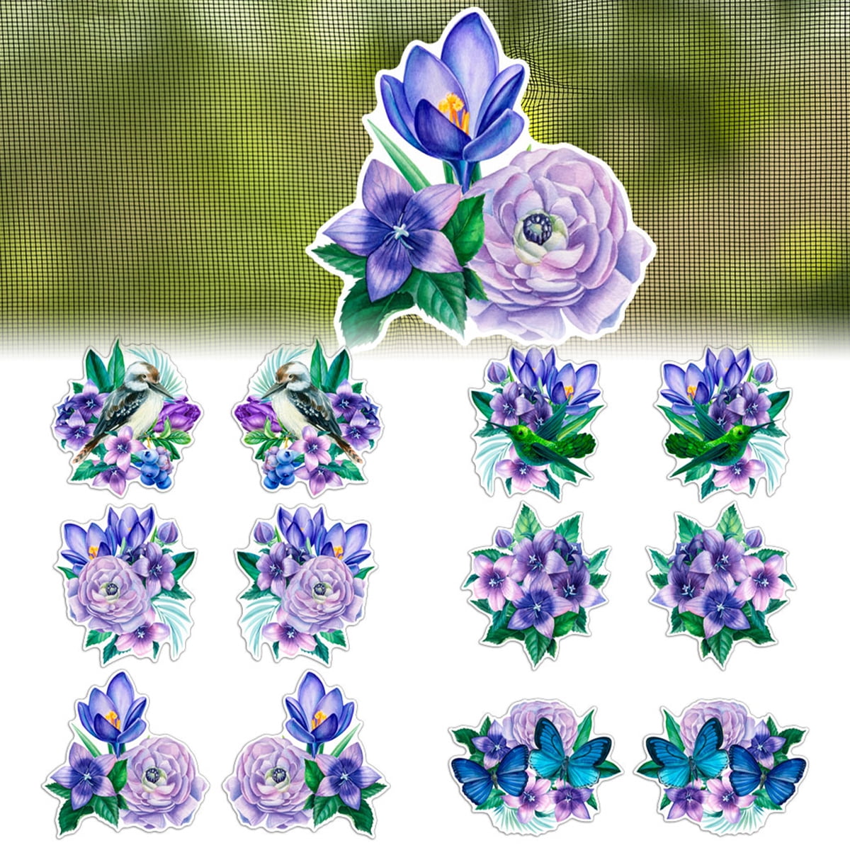 JTWEEN 12pcs Screen Stickers with Exquisite Patterns Magnetic Screen ...