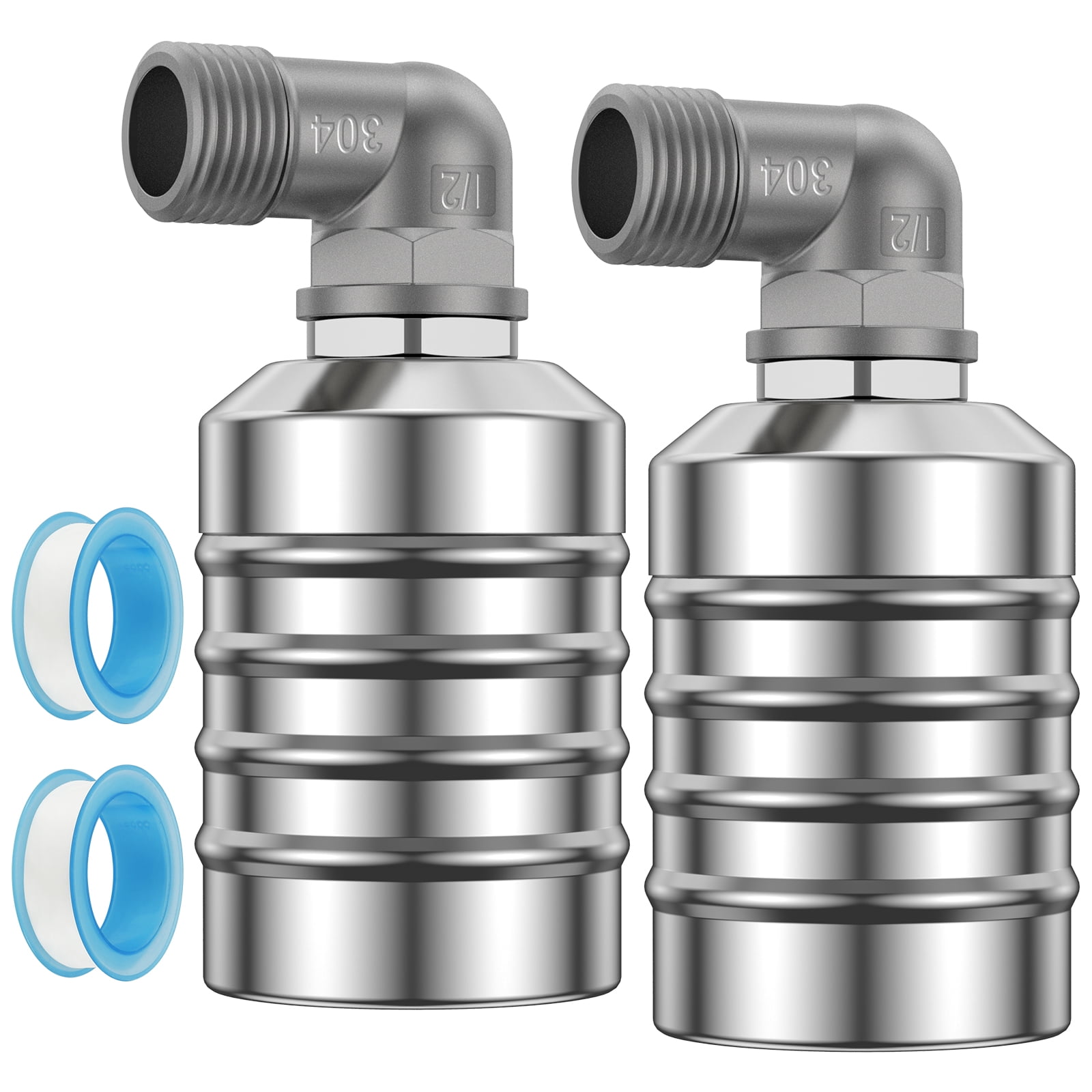 JTWEEN 2Pcs Water Level Control Float Valve Stainless Steel Automatic ...