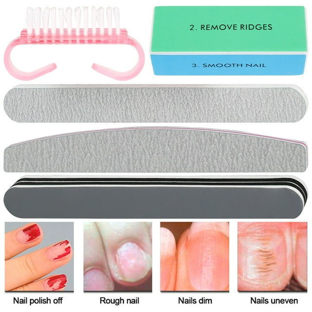 JTWEEN 5 Pcs Nail Files and Buffers,Professional Manicure Tools Kit ...