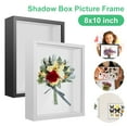 JTWEEN 8x10 inch Shadow Box Frame with Linen Back - Sturdy Rustic ...