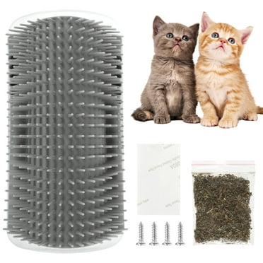 1-Pack Cat Self-Groomer Wall Corner Brush - Soft Massage Comb for Easy ...