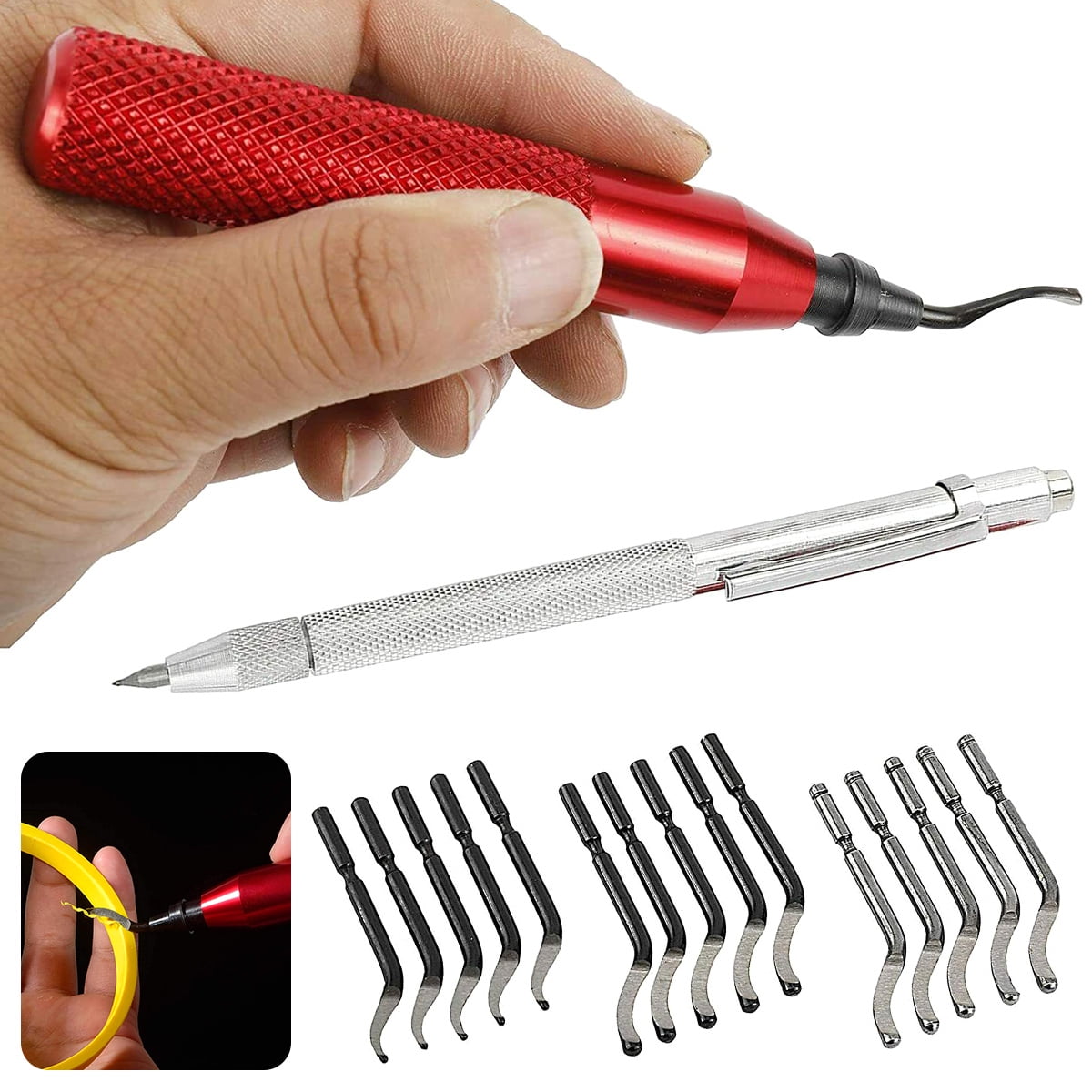 JTWEEN Deburring Tool Kit,Hand-held Ergonomic Deburring Cutter ...