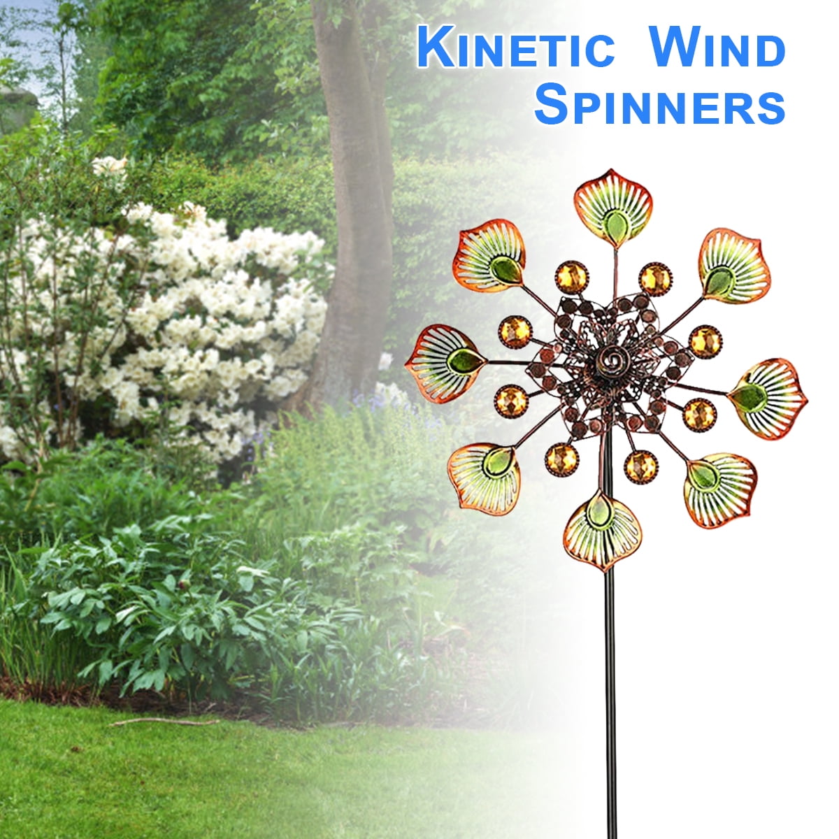 JTWEEN Flower Kinetic Wind Spinners,3D Kinetic Flower Wind Spinners ...