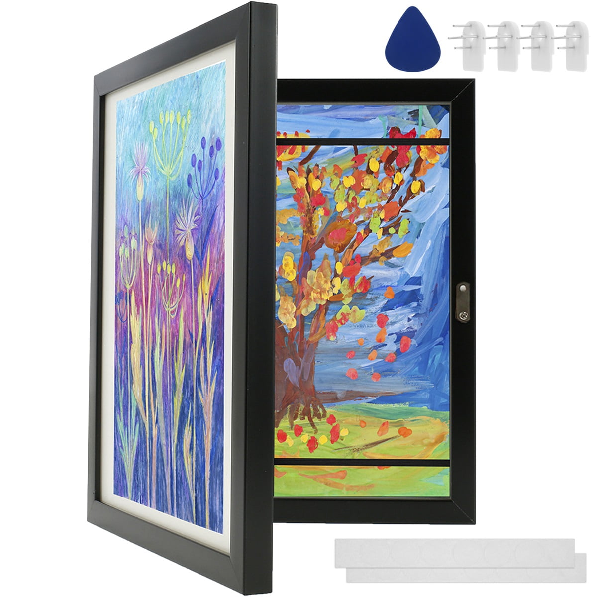 JTWEEN Kids Art Frames 1 Pack Ciscle A4 Fillable Front Opening Photo ...