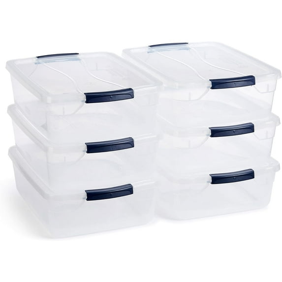 JTYUB Clear Stackable Plastic Storage Containers with Durable Latching ...