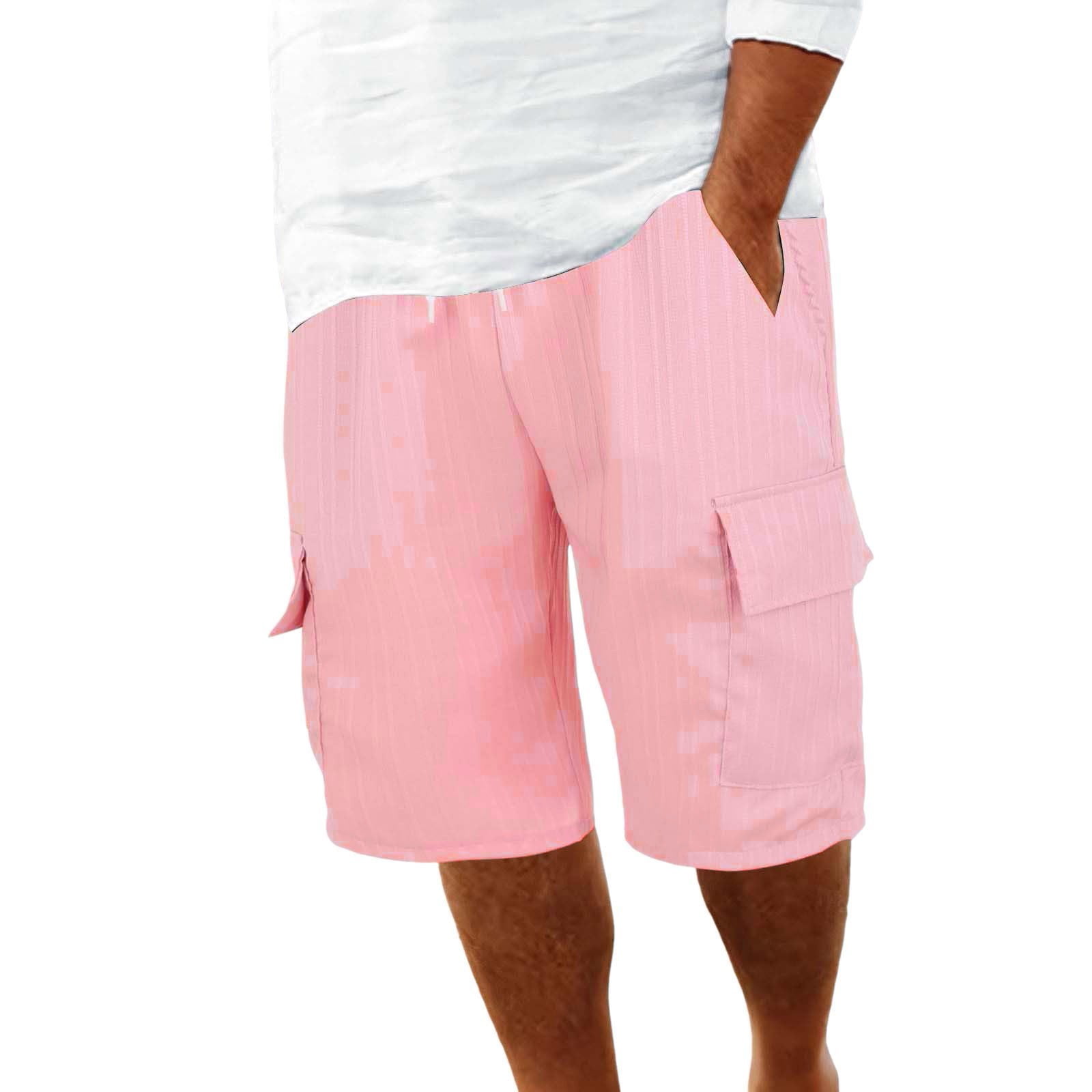 JTieacloth Classic Mens Cargo Short Men's Summer Linen Shorts With ...