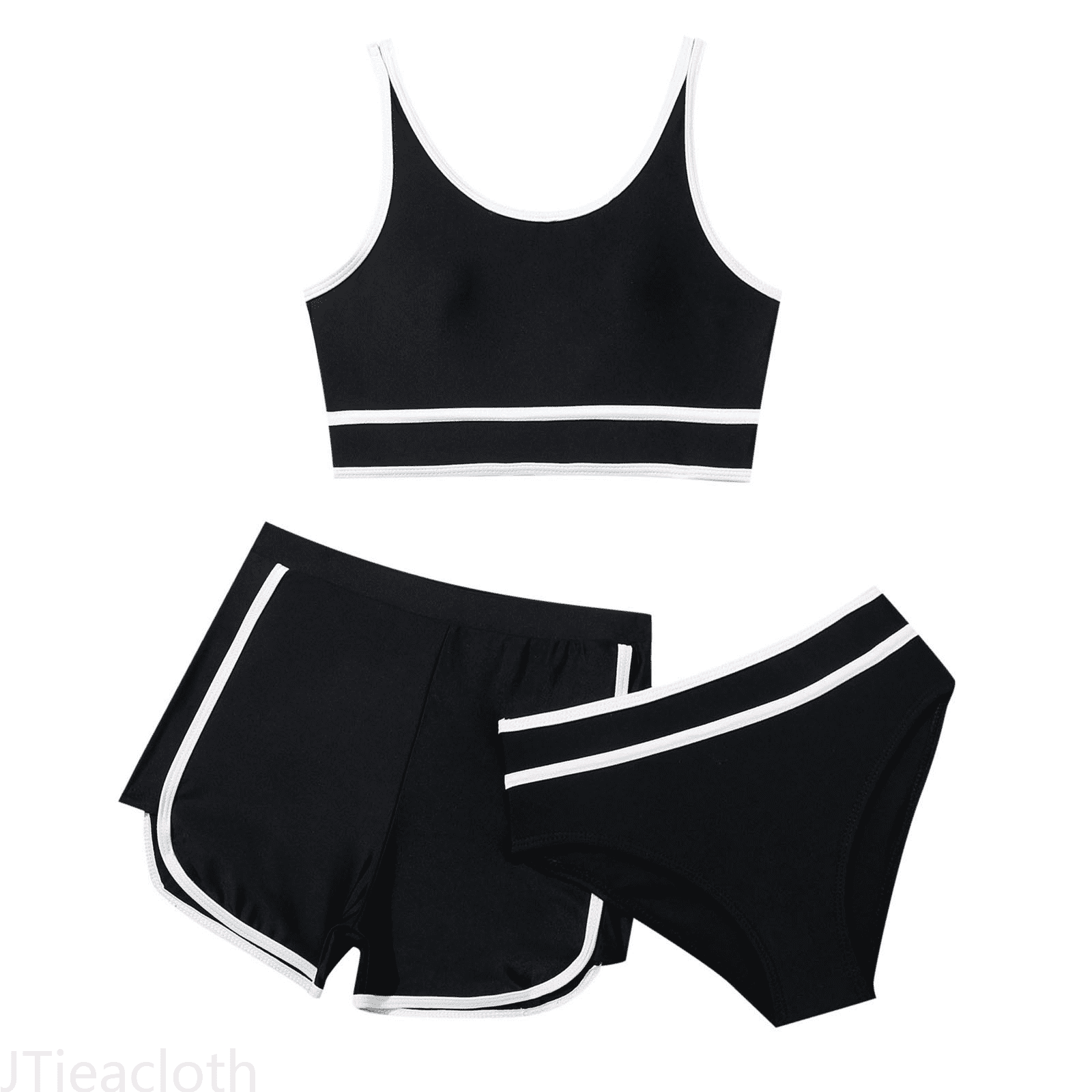 JTieacloth Girls Bikini Swimsuits Kid 3 Piece Bikini Sets for Summer ...