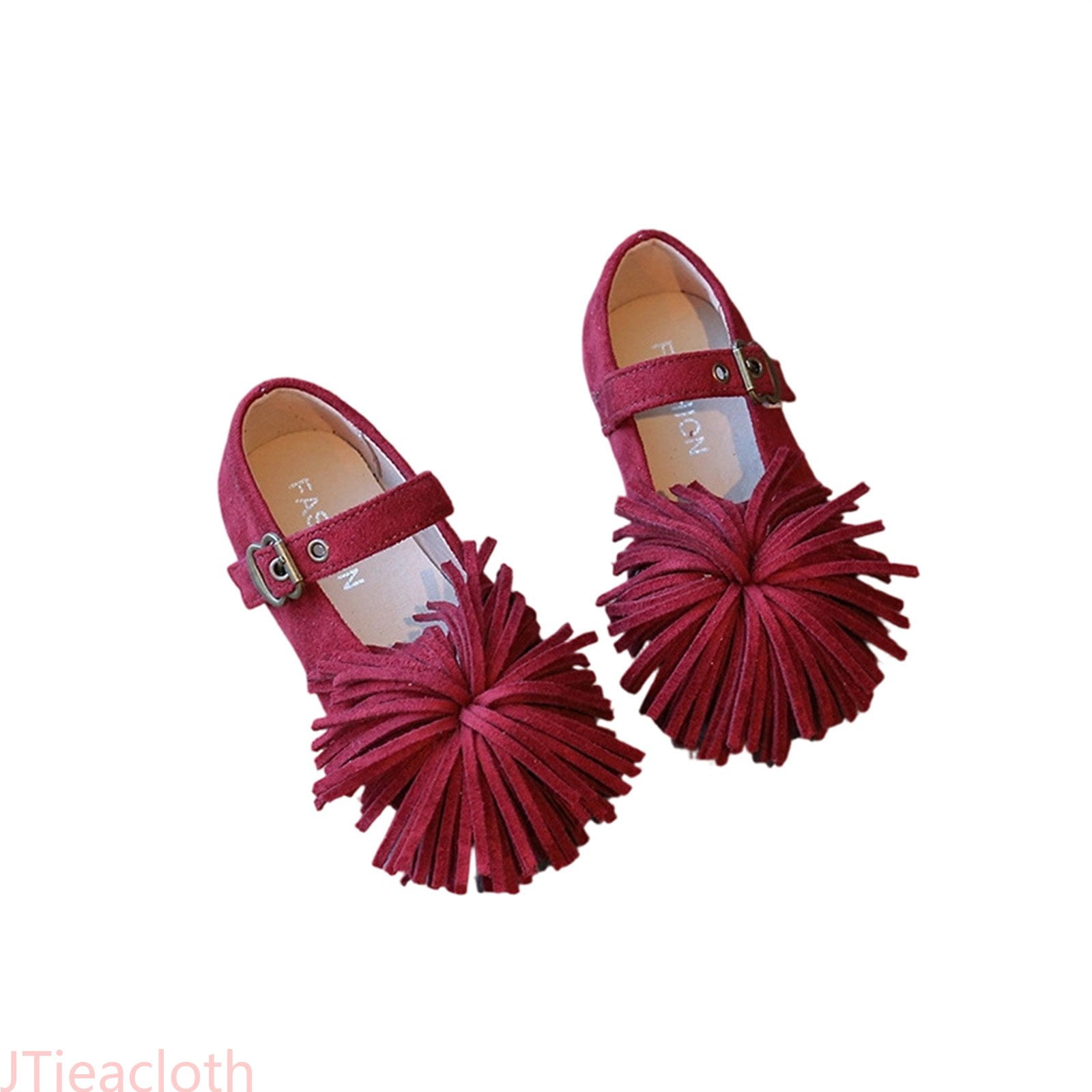 JTieacloth Girls Mary Jane Casual Shoes With Hook And Loop Strap For ...