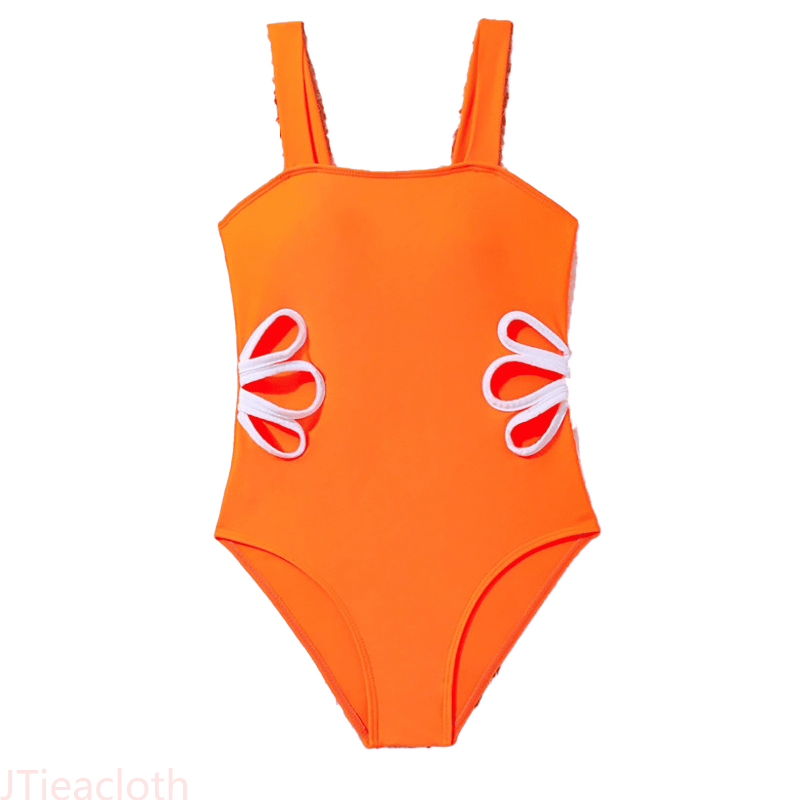 JTieacloth Girls Swimsuit Cut Out One Piece Bathing Suit with Chest Pad ...