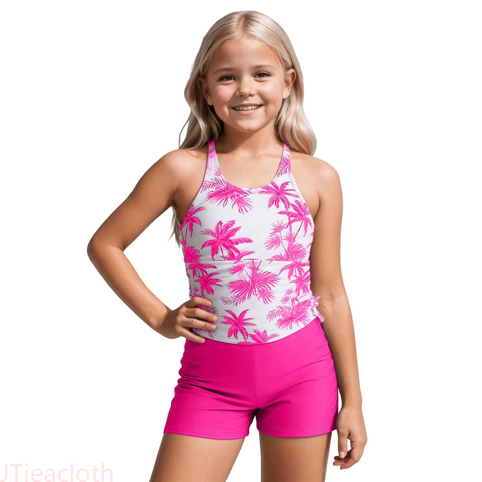 JTieacloth Girls Two Piece Swimsuits For Kids UPF 50 Sun Rash Guard And ...