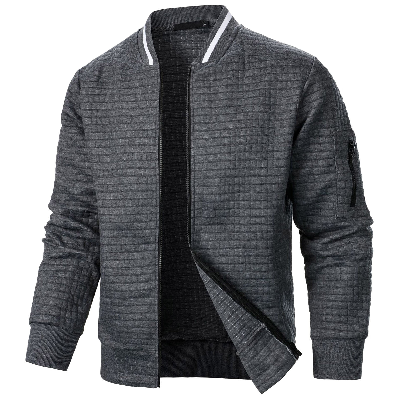 JTieacloth Men's Lightweight Jacket Casual Winter Warm Windbreaker Zip ...