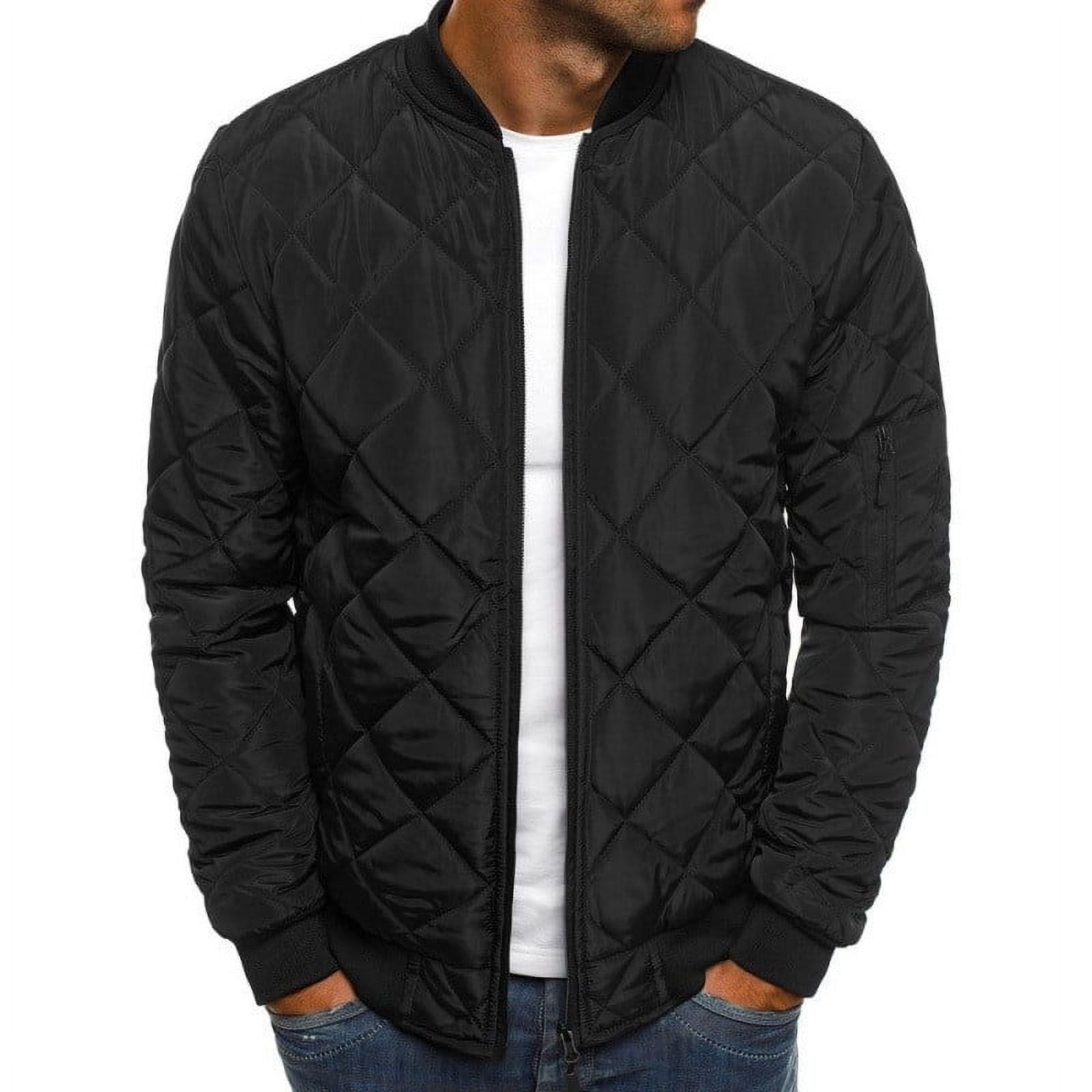 JTieacloth Men's Outerwear Men's Padded Winter Full Zipper Outwear ...