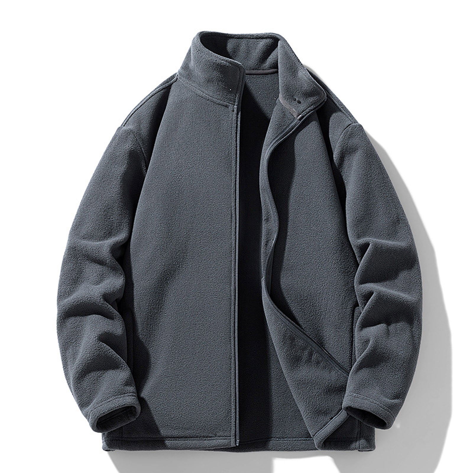 JTieacloth Men's Warm Fleece Jacket Man Winter Fashion Trend Lapel ...