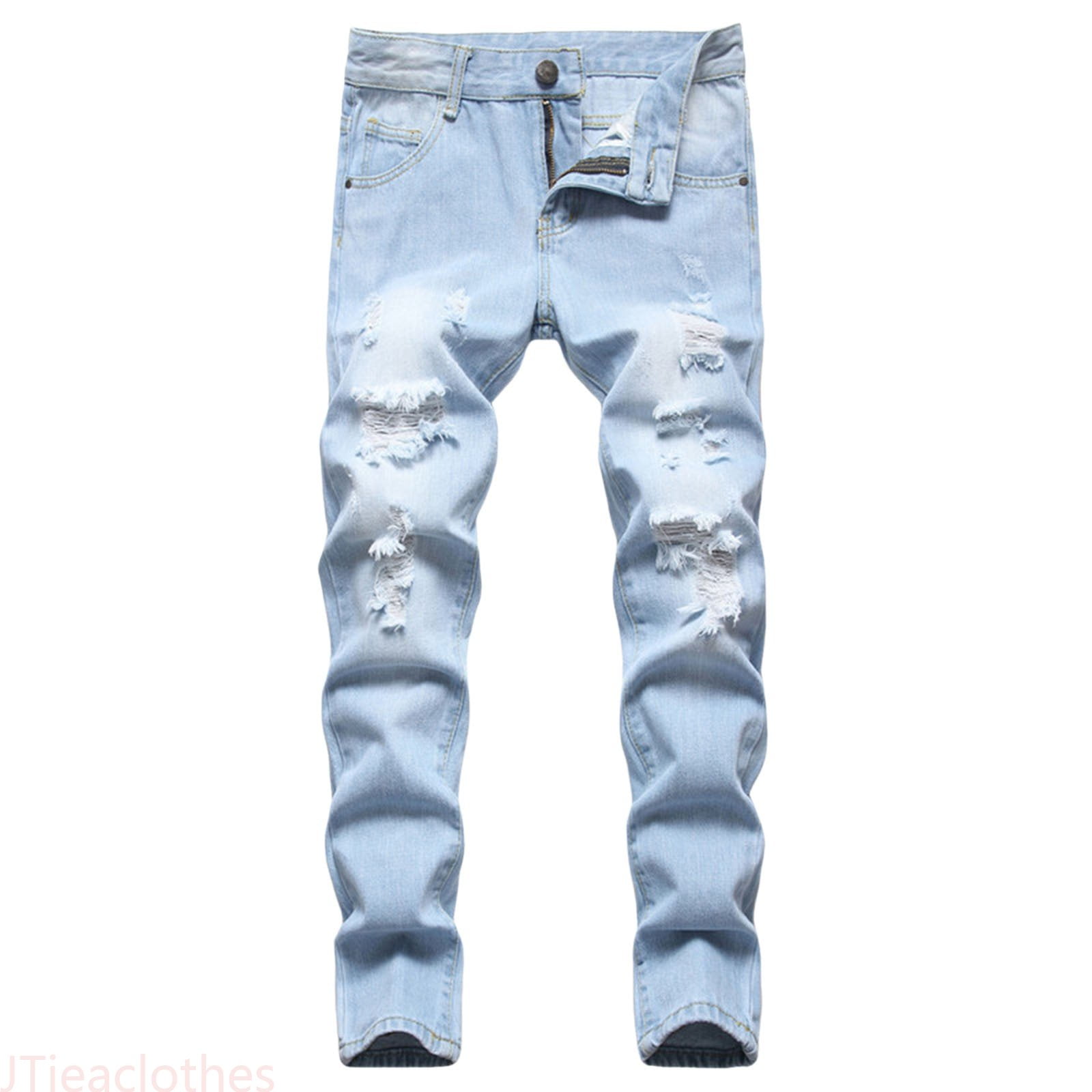 JTieaclothes Boy's Skinny Fit Ripped Distressed Fashion Kids Denim ...