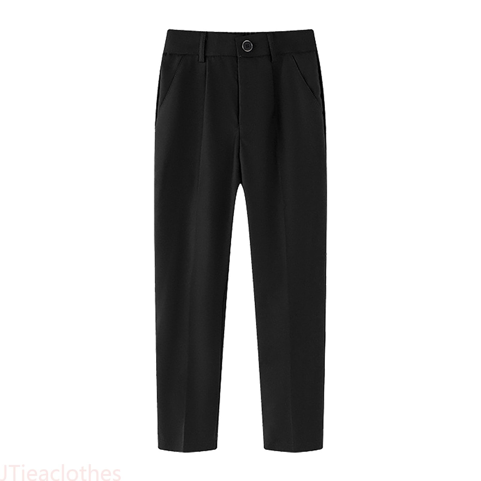 JTieaclothes Boys' Flat Front Dress Pants Adjustable Waist School ...