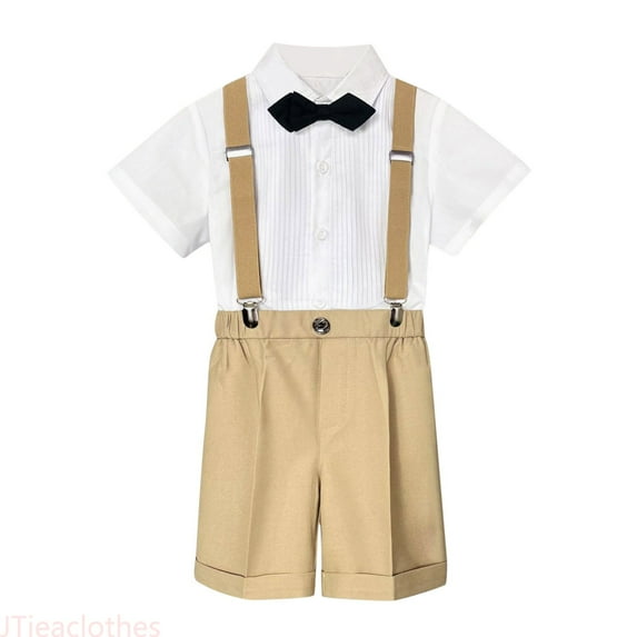 JTieaclothes Kids Boys Summer British Style Short Sleeved Shirt ...