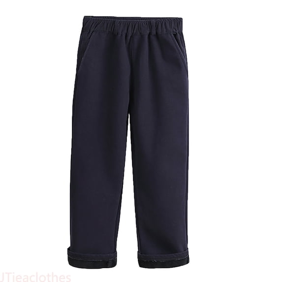 JTieaclothes School Uniform Pants for Boy Lined Winter Warm Dress Pants ...