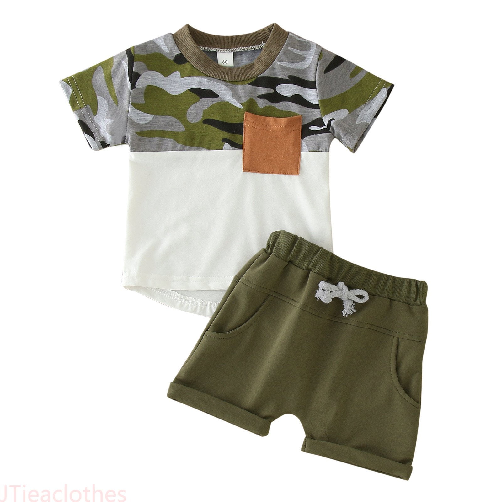 JTieaclothes Toddler Boys Summer Short Sleeve Fashion Prints Tops ...